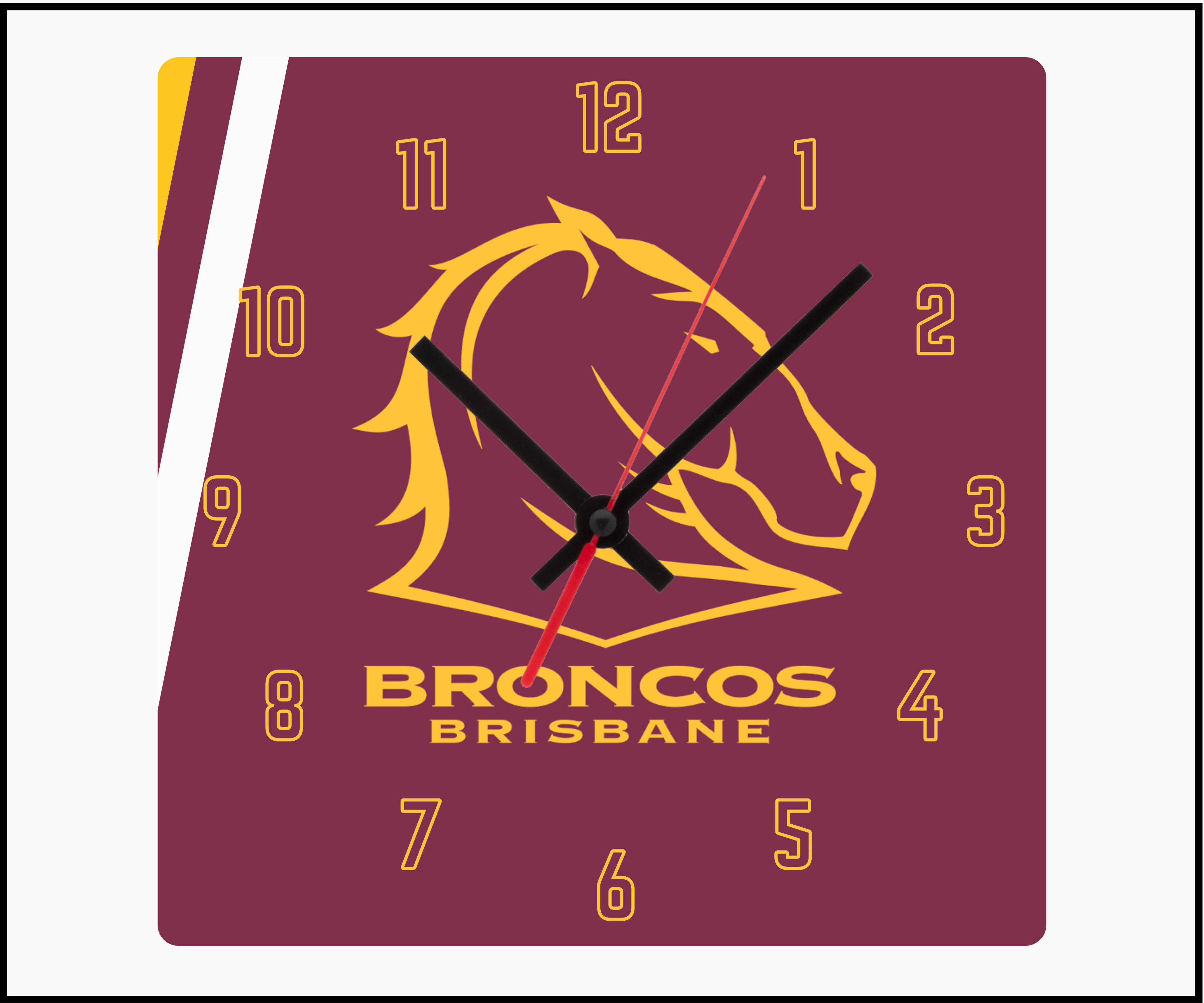 Brisbane Broncos Sublimated Clock (Square) – Soo Good Soapery